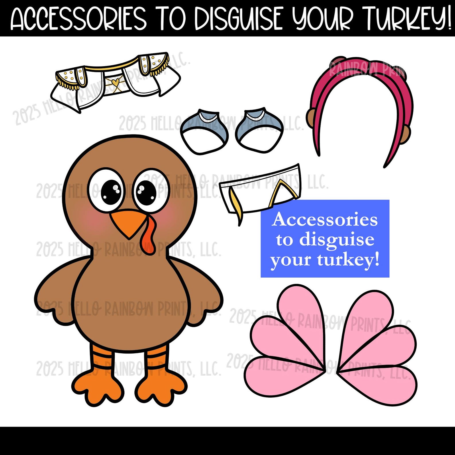 Disguise the Turkey Kpop Hunter Printable Craft Bundle, Rumi Zoey Mira ...