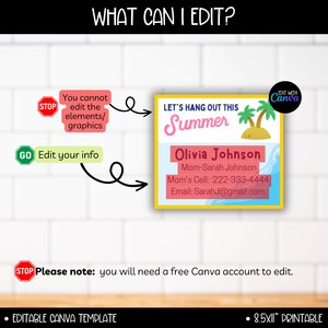 Editable Playdate Cards for Kids Template, Keep in Touch Cards, End of ...