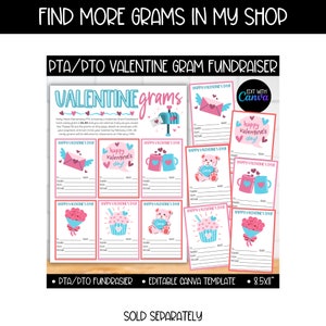Valentine's Day Fundraiser Flyer Forms Tag Template PTA PTO Fundraising ...