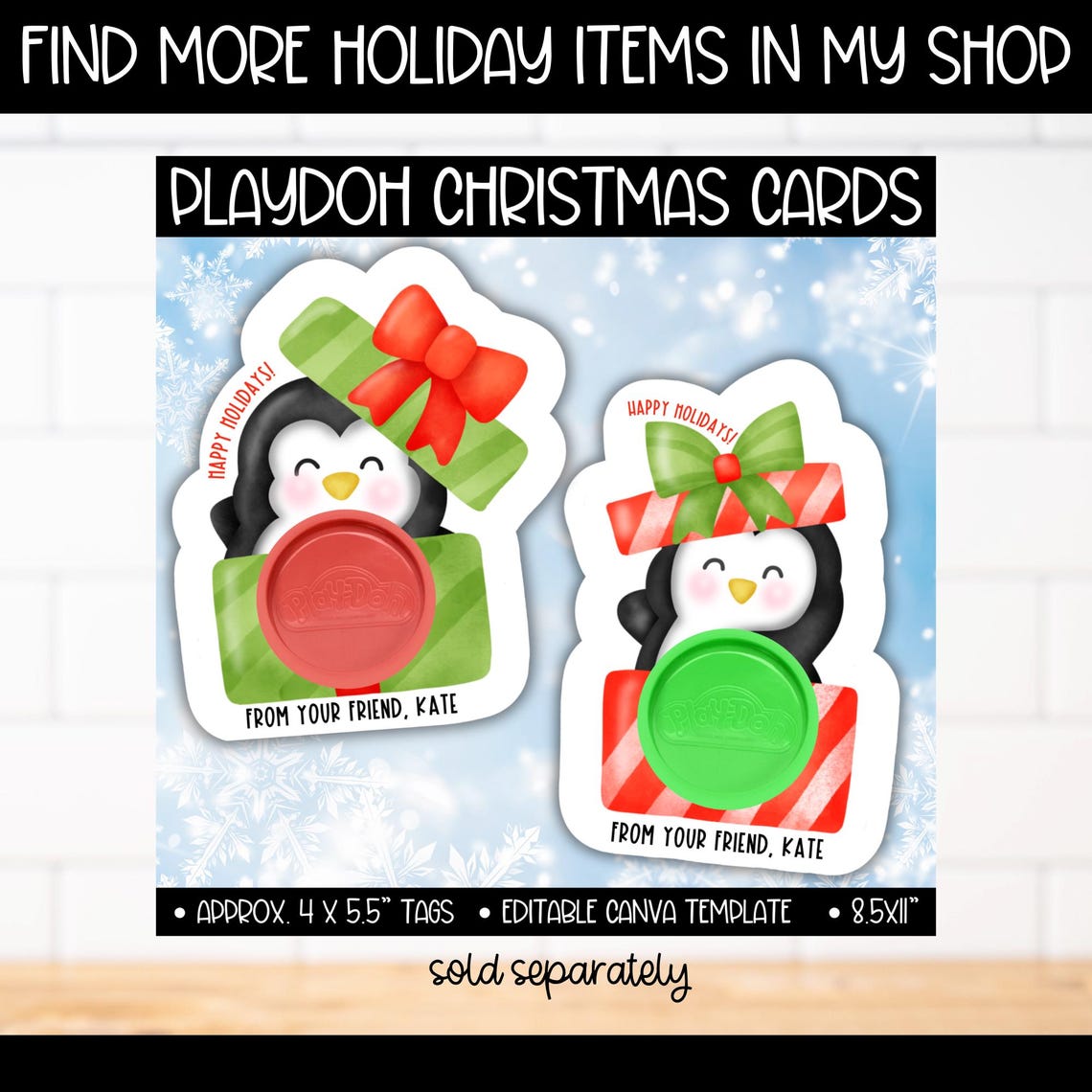 Pink Christmas School Era Gift Tag Card Template, Class Treat, Holiday ...