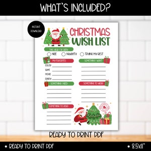 Christmas Letter to Santa Wish List Activity Craft, Something I Want ...