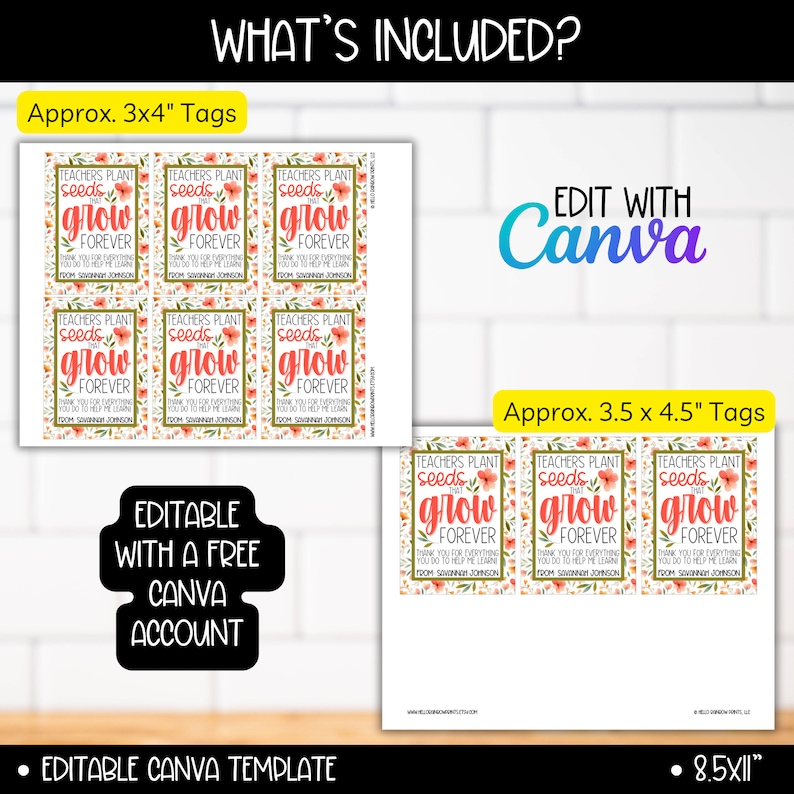 Teacher Appreciation Week Day Gifts, Teachers Plant Seeds Grow Forever ...