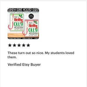 Holly Jolly Christmas Candy Cane Holder Tag Cards Bulk, Jingle Basket ...