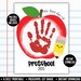 First Day of School Apple Handprint Craft 2025, Back to School ...