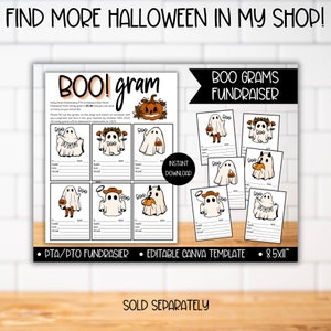 PTA PTO Boo Gram Fundraiser Flyer Template, School Fundraiser Ideas ...