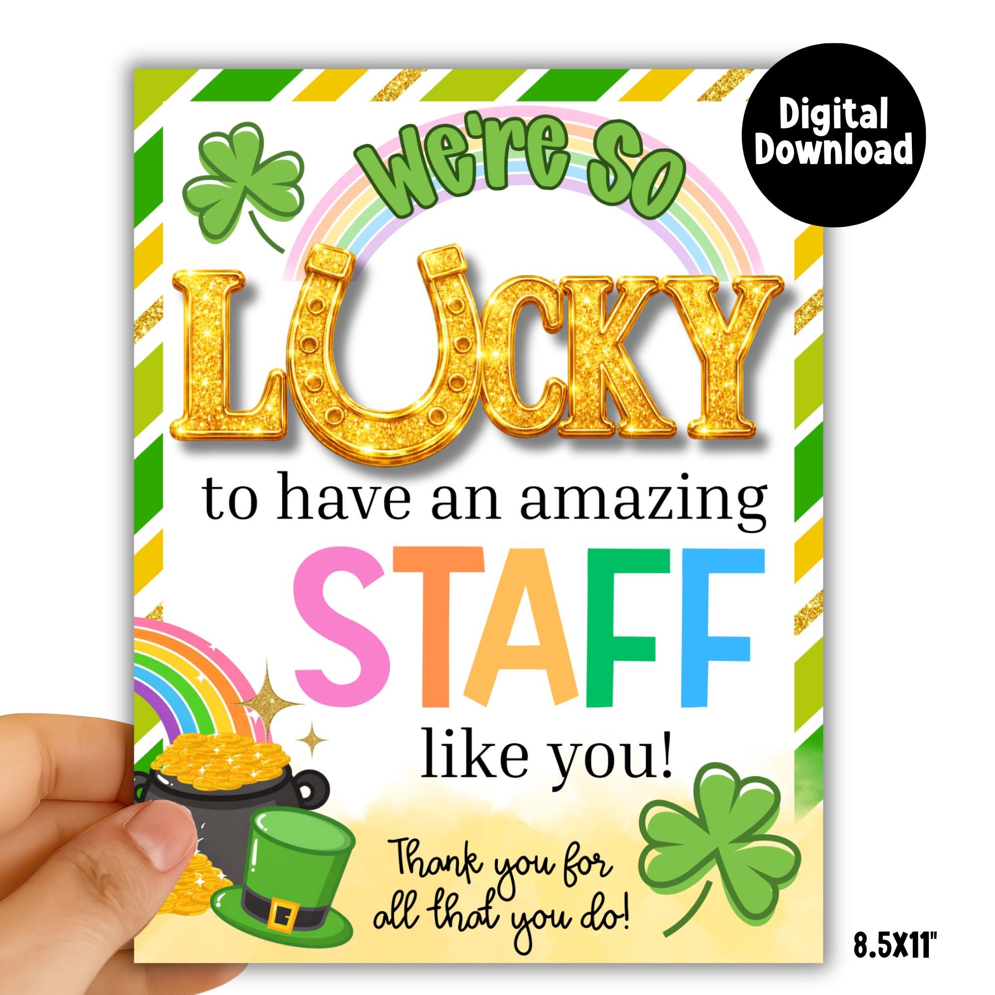 St. Patrick’s Day Teacher Appreciation Sign Printable, Lucky to Have ...