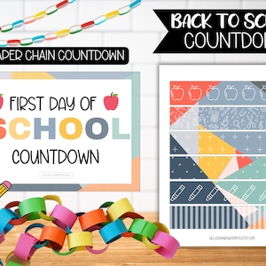 First Day of School Chalkboard Sign Countdown | 1st Day Back to School ...