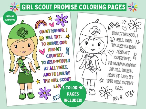 Daisy Scout Coloring Pages Free
