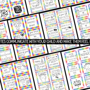 First Day of School Lunchbox Notes for Girls Boys Kindergarten First ...