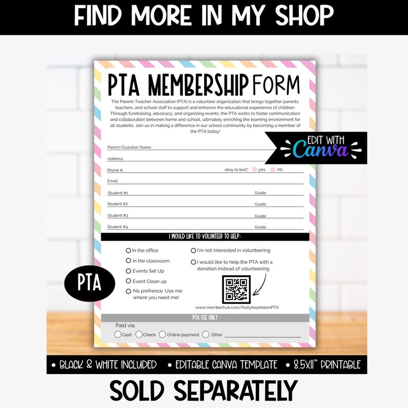PTA PTO Teacher Appreciation Week Donation Request Flyer Form Letter ...
