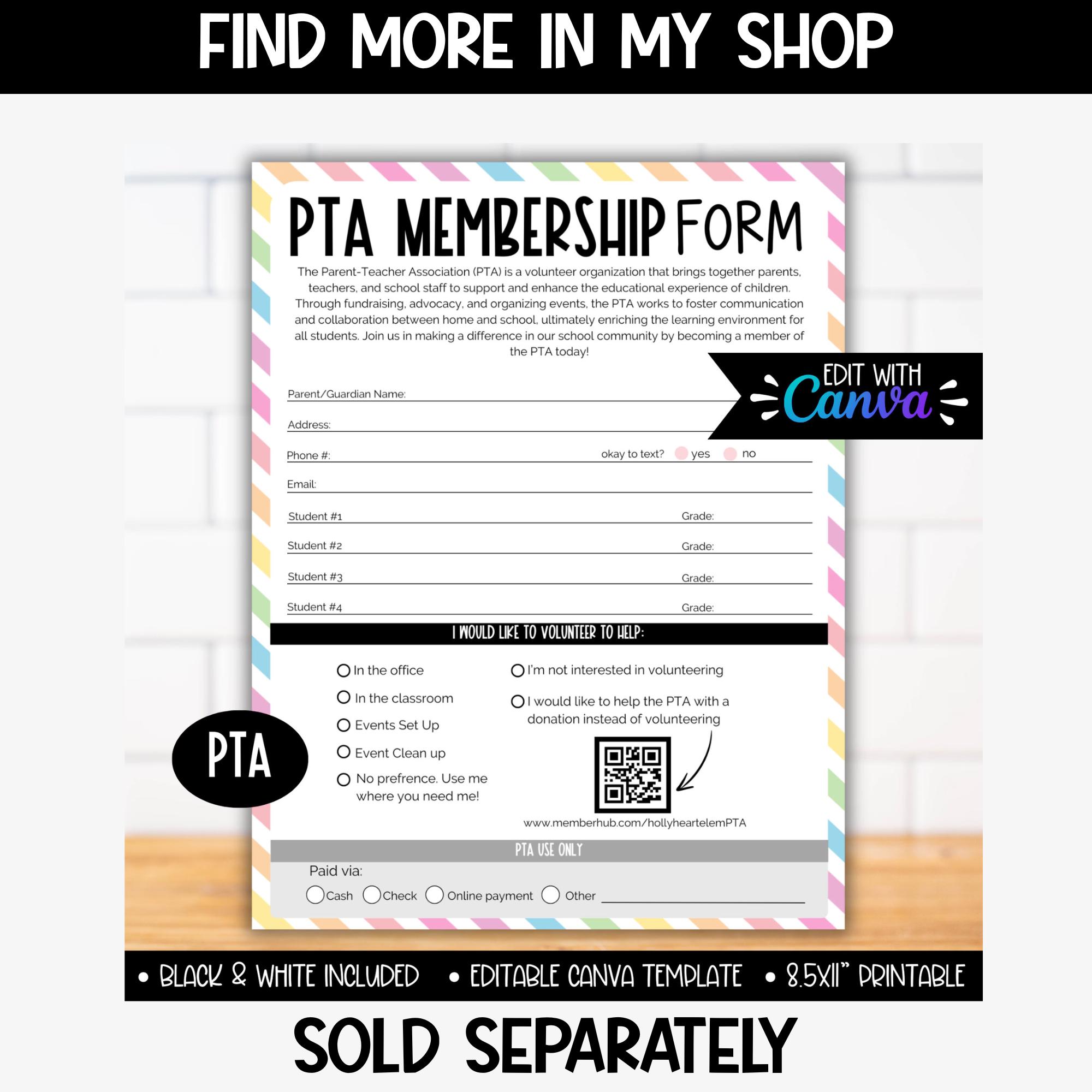 PTA PTO Teacher Appreciation Week Donation Request Flyer Form Letter ...
