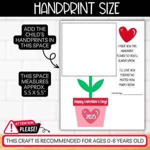 Valentine's Day Handprint Art Craft Template, Kids Valentine Activity ...