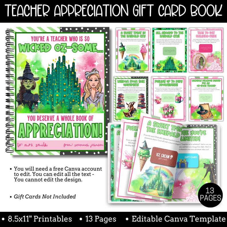 Teacher Staff Appreciation Week Witch Theme Flyer Poster Sign Game ...