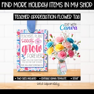 Teacher Appreciation Week Day Gifts, Teachers Plant Seeds Grow Forever ...
