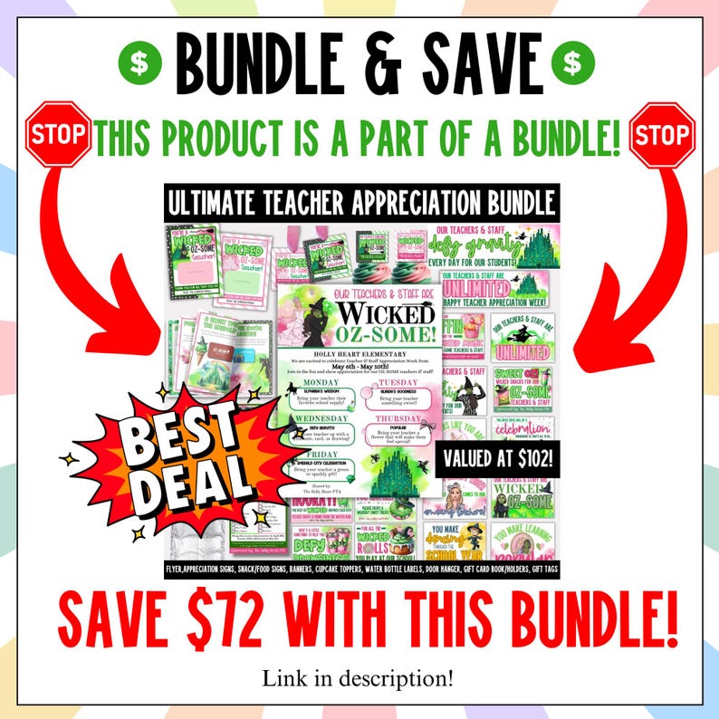 Wicked Theme Teacher Appreciation Week Theme Flyer Canva Template, Oz ...