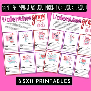 PTA PTO Valentine's Day Candy Gram School Fundraiser Flyer Template ...