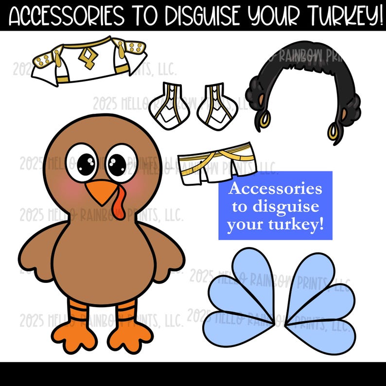 Disguise the Turkey Kpop Hunter Printable Craft Bundle, Rumi Zoey Mira ...