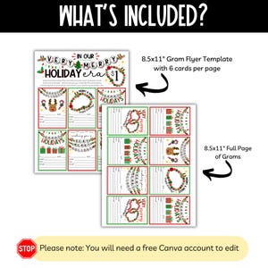 Christmas Holiday Bracelet Grams Fundraiser Flyer Template, Winter ...
