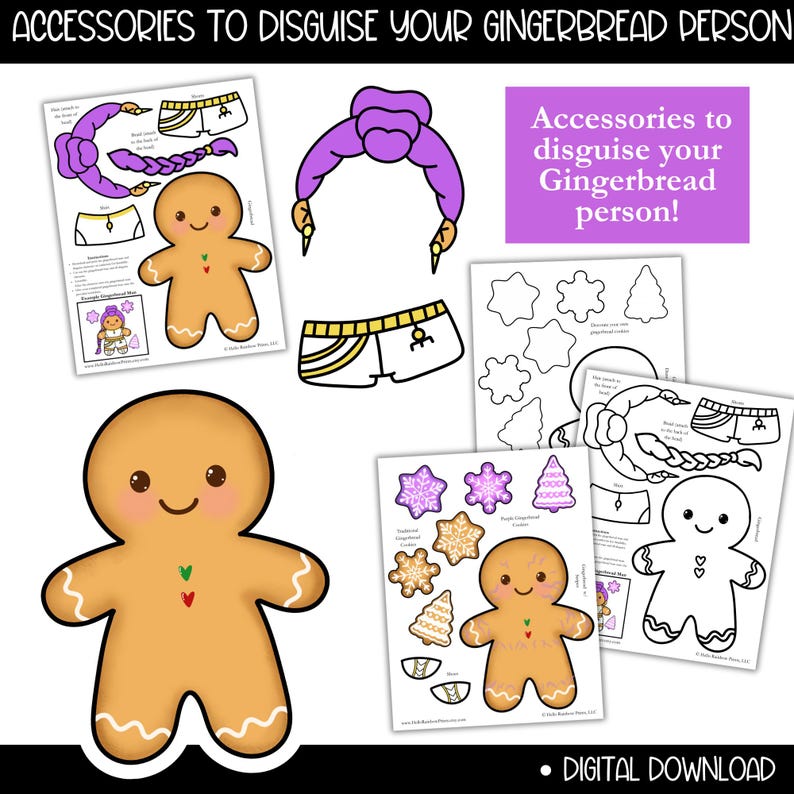 Disguise the Gingerbread Man Kpop Hunter Printable Craft Project, Rumi ...