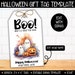 Halloween Boo Basket Printable Treat Tag Template, Boo Favor Tags ...