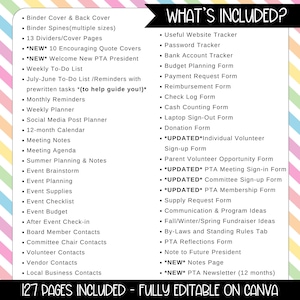 Editable PTA President Planner Canva BUNDLE, Membership Forms ...