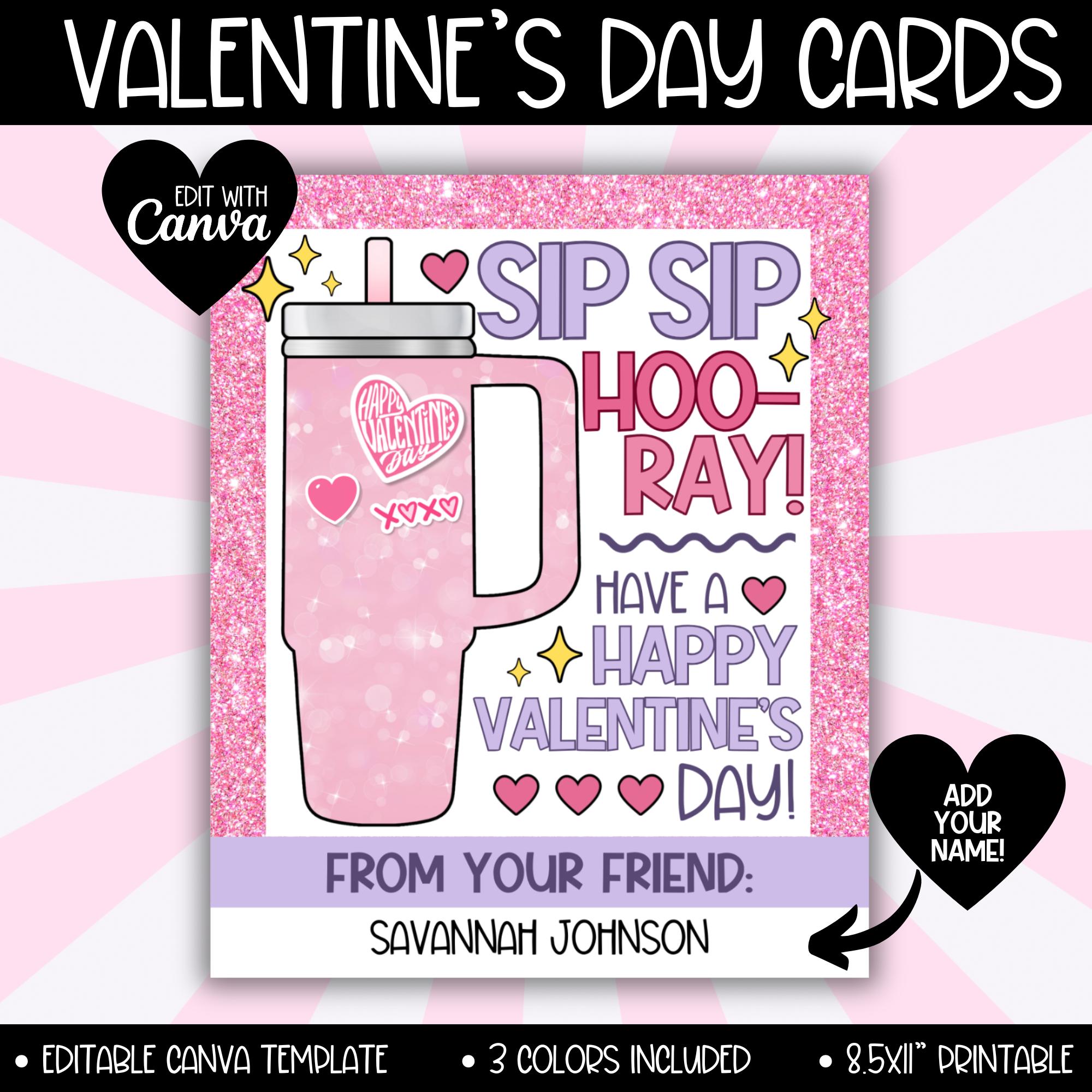 Stanley Valentine's Day Cards Bundle, Glitter Water Bottle Teen Tween ...