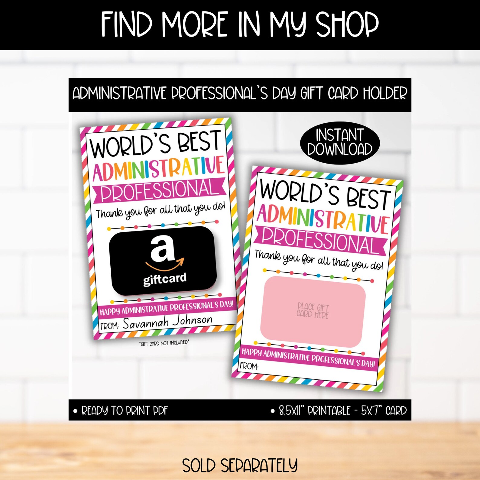 High Principal Day Gift Card Holder, School Principal Appreciation Day ...
