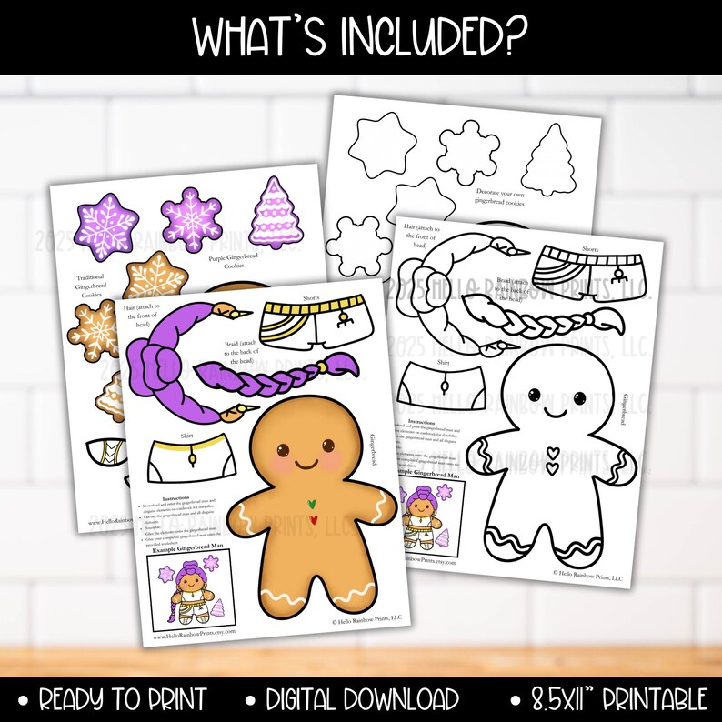 Disguise the Gingerbread Man Kpop Hunter Printable Craft Project, Rumi ...
