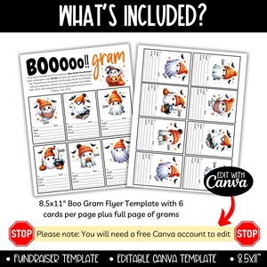 PTA PTO Halloween Boo Gram Fundraiser Flyer Canva Template, Boo Grams ...