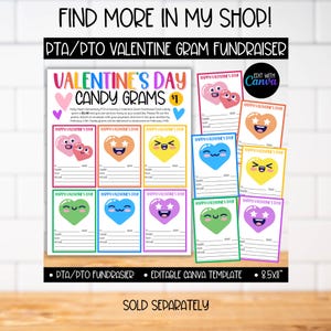 Valentine's Day Ring Pop Gram School Fundraiser Gift Tag Flyer ...