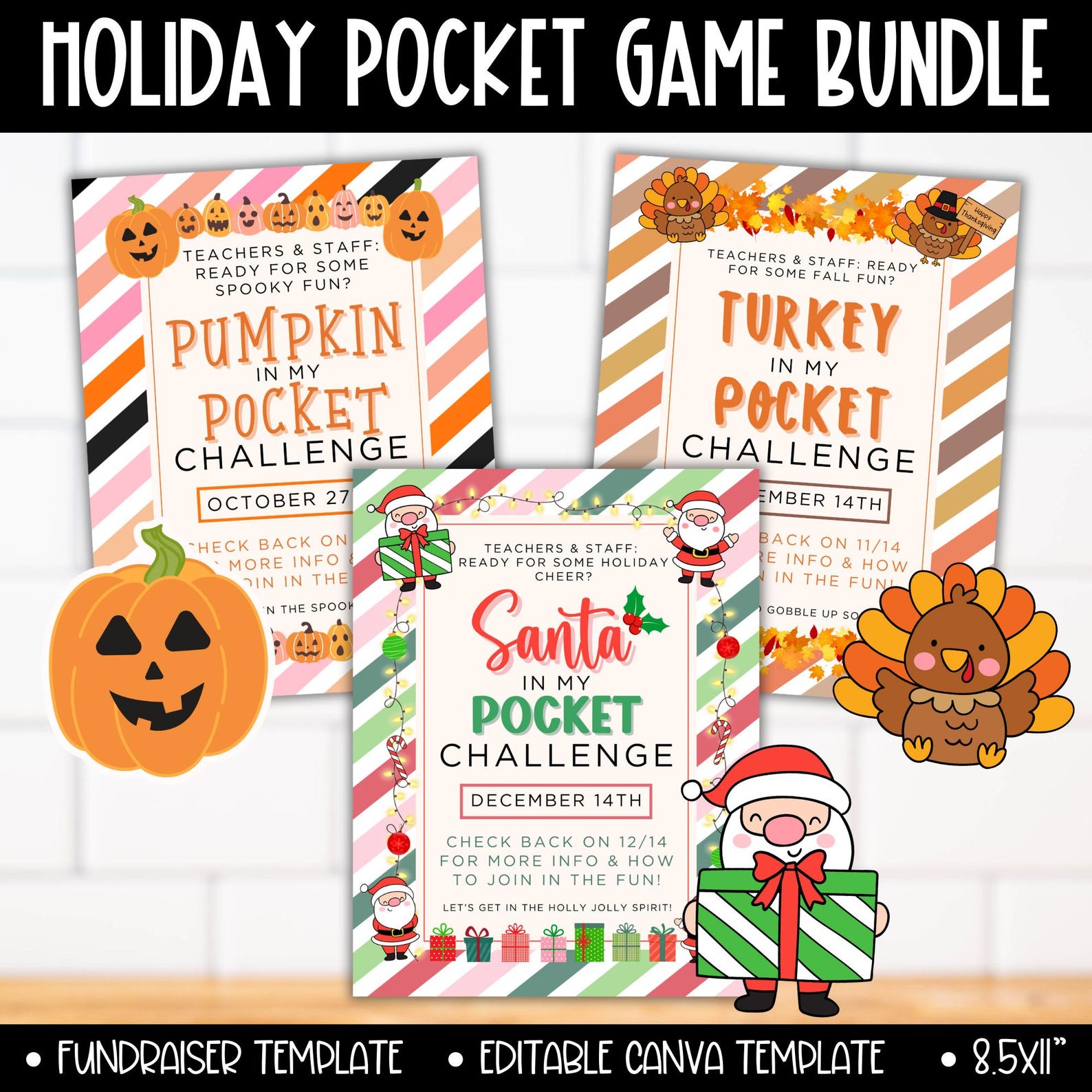 Thanksgiving Staff Team Building Games Bundle, Morale Boost Fall ...