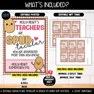 Baked Potato Bar BUNDLE Teacher Staff Appreciation Week Lunch Theme ...