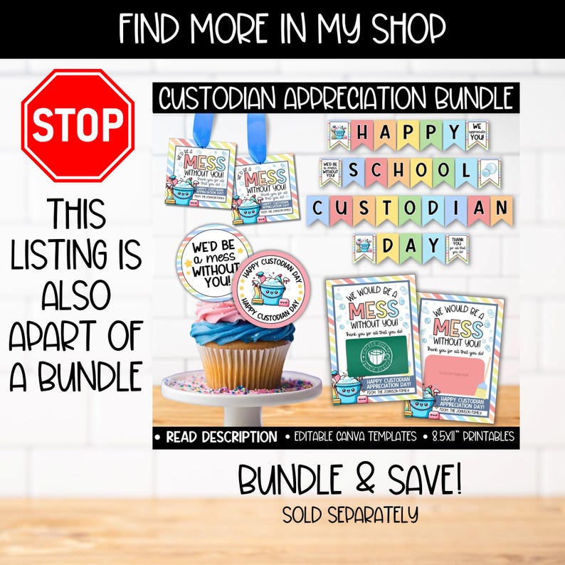 Custodians Appreciation Day Gift Tags, PTA PTO Gifts, World's Best ...