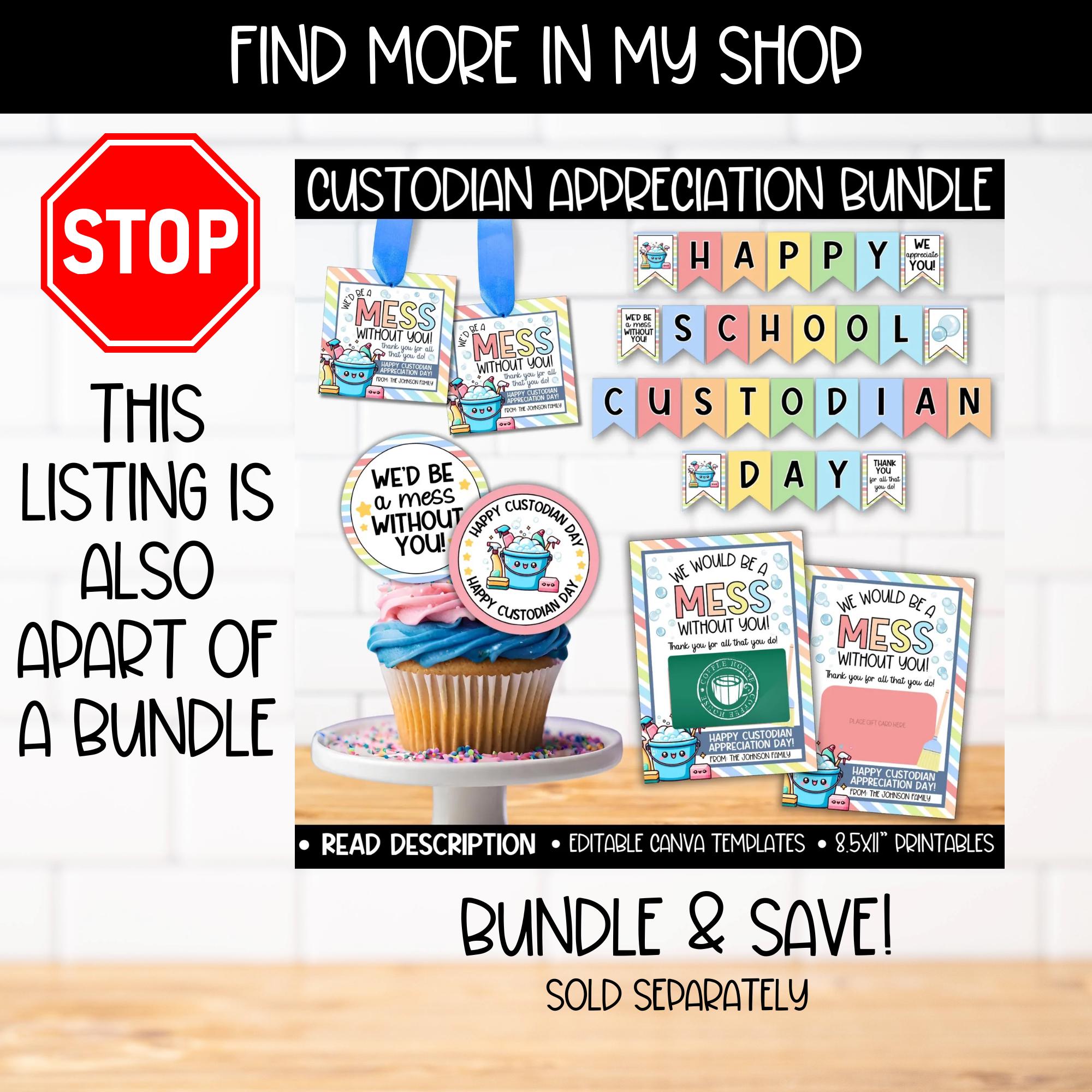 Custodians Appreciation Day Gift Tags, PTA PTO Gifts, World's Best ...