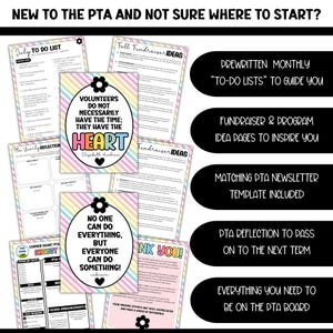 Editable PTA President Planner Canva BUNDLE, Membership Forms ...