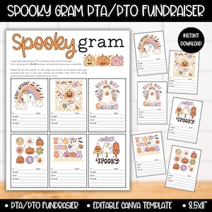 PTA PTO Boo Gram Fundraiser Flyer Template, School Fundraiser Ideas, Boo Bag Halloween Pta Pto ...