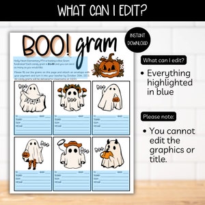 PTA PTO Halloween Fall Gram Fundraiser Template, School Fundraiser ...