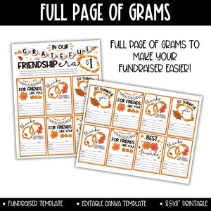 Gratitude Gram Bracelet Fundraiser Flyers Template, Grateful Era Grams ...