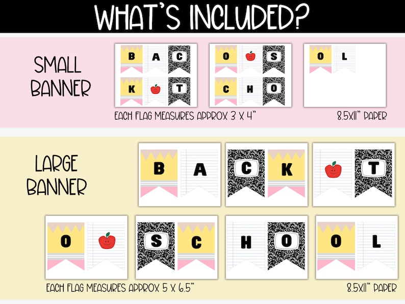 Printable Back to School Banner Prop, First Day of School Pennant ...