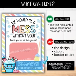 Custodians Appreciation Day Gift Card Holder, PTA PTO World's Best ...