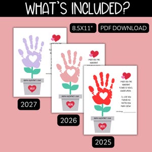 2025 Valentine's Day Handprint Craft Valentine Activities Printables ...