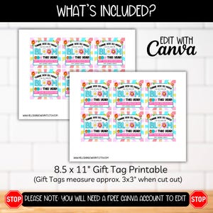 Flower Garden Teacher Staff Appreciation Week Editable Gift Tag ...