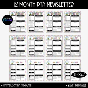 PTA Flyers Forms Template BUNDLE, PTA Newsletter, Membership Form ...