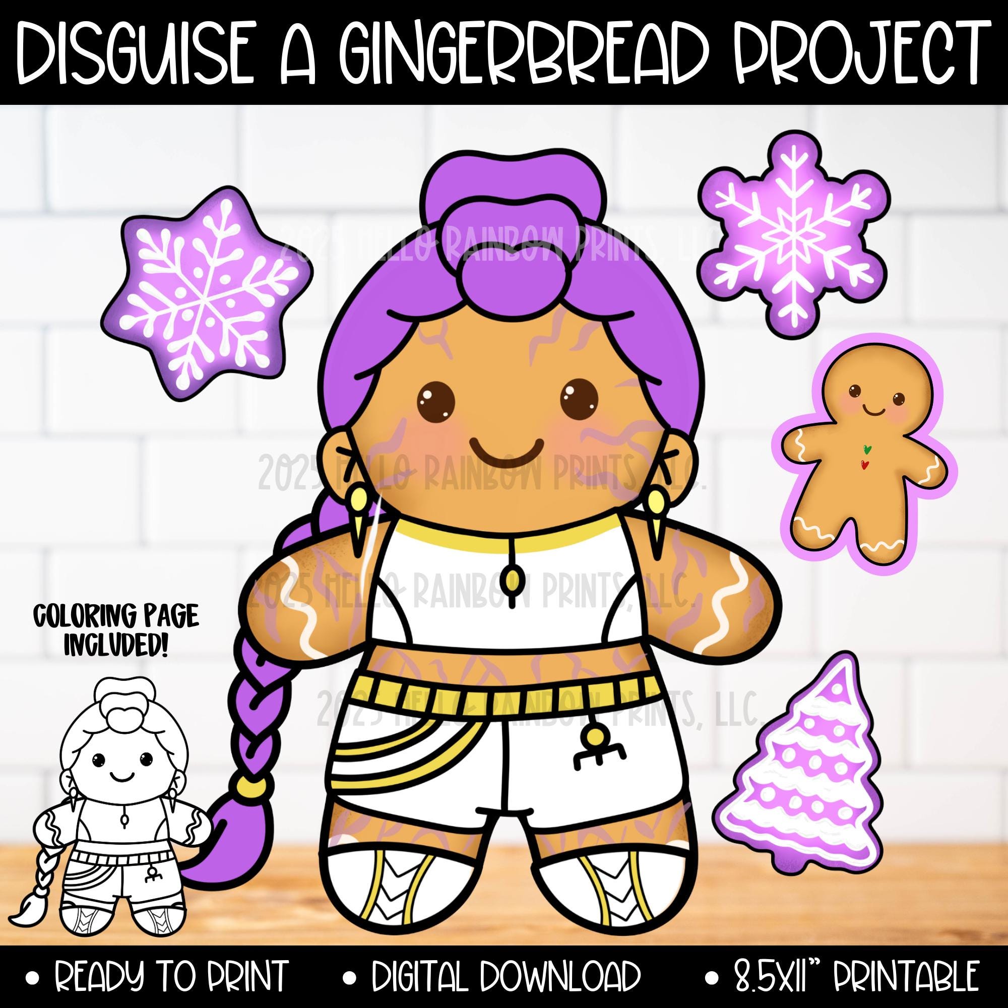 Disguise the Gingerbread Man Kpop Hunter Printable Craft Project, Rumi ...