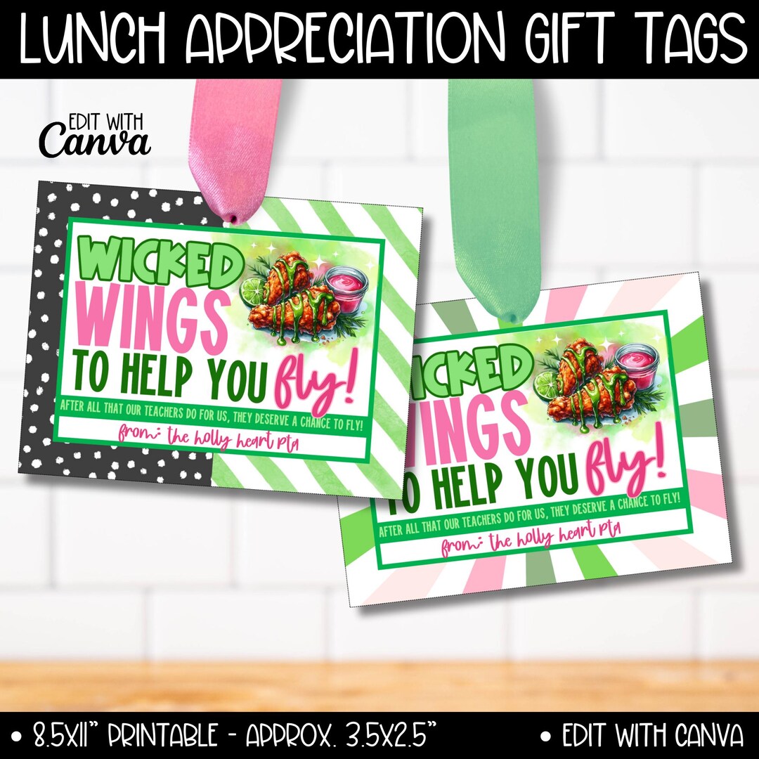 Wicked Chicken Hot Wing Lunch Bar Teacher Staff Appreciation Week Theme ...