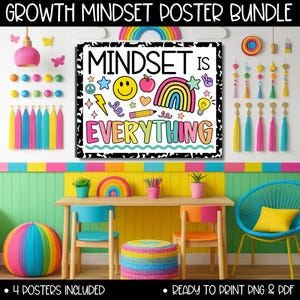 Growth Mindset Poster Bundle, Figureoutable Brights Classroom Decor ...