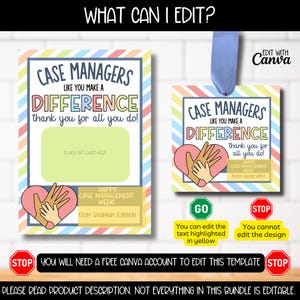 Case Manager Week Appreciation Gift Tag Banner Bundle, Case Management ...
