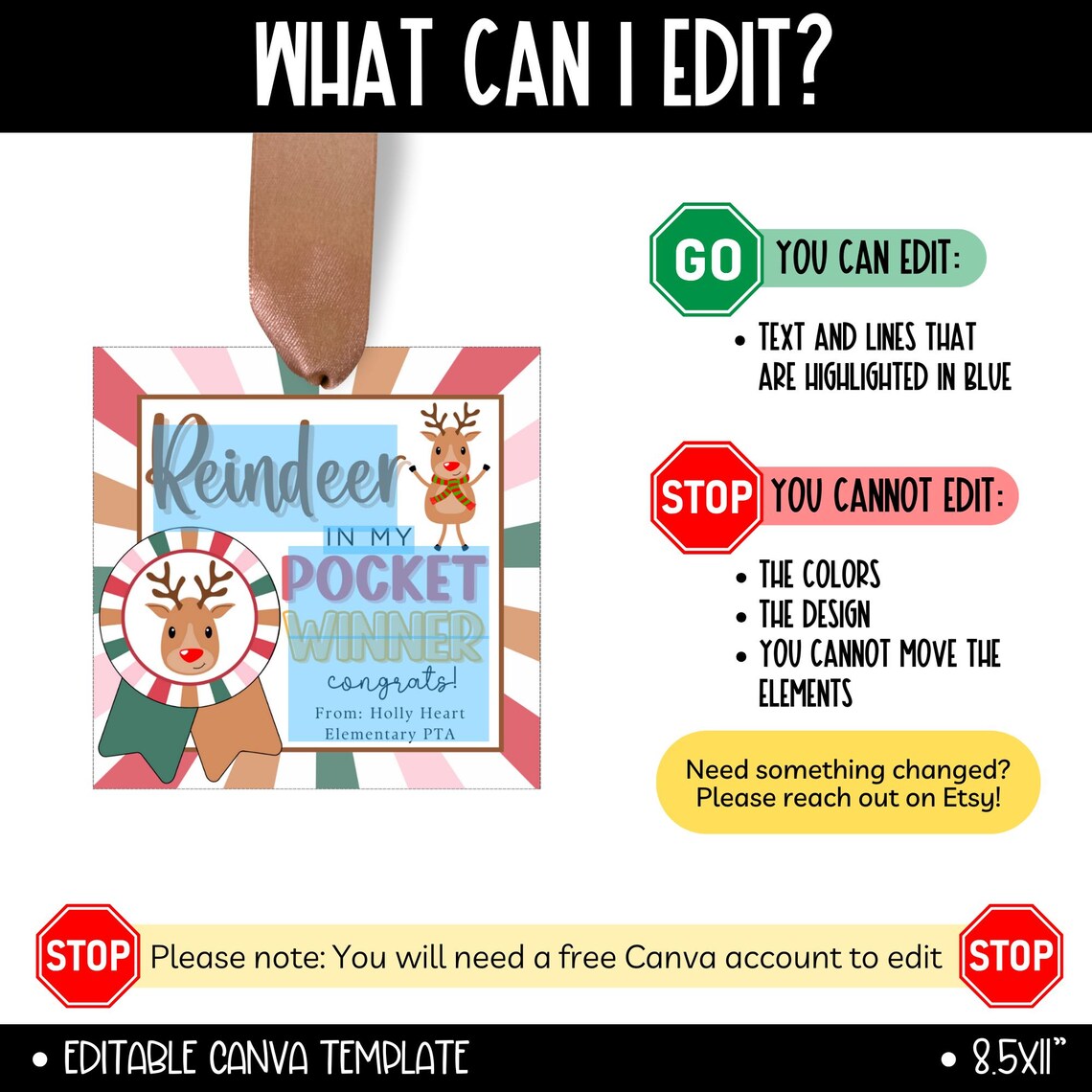 Holiday Christmas Teacher Appreciation Flyer Template, Santa Reindeer ...