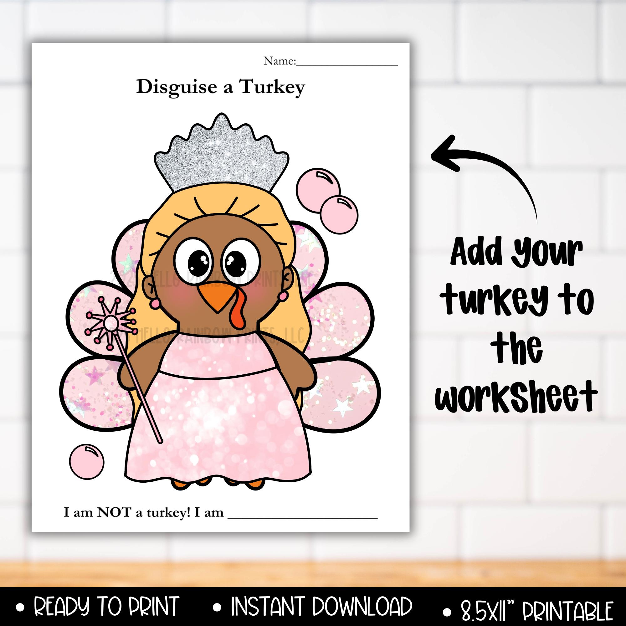 Thanksgiving Disguise the Turkey Wicked Printable Craft Kit Bundle ...