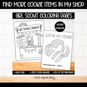 LBB Girl Scout Cookie Booth Sales Tracker Form Editable Canva Template ...